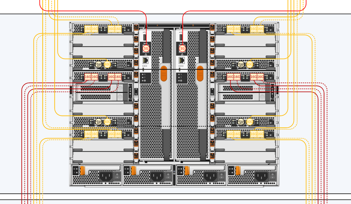 Visio by DPTPB: 4-Node NetApp AFF A700 Fabric MetroCluster sample ...